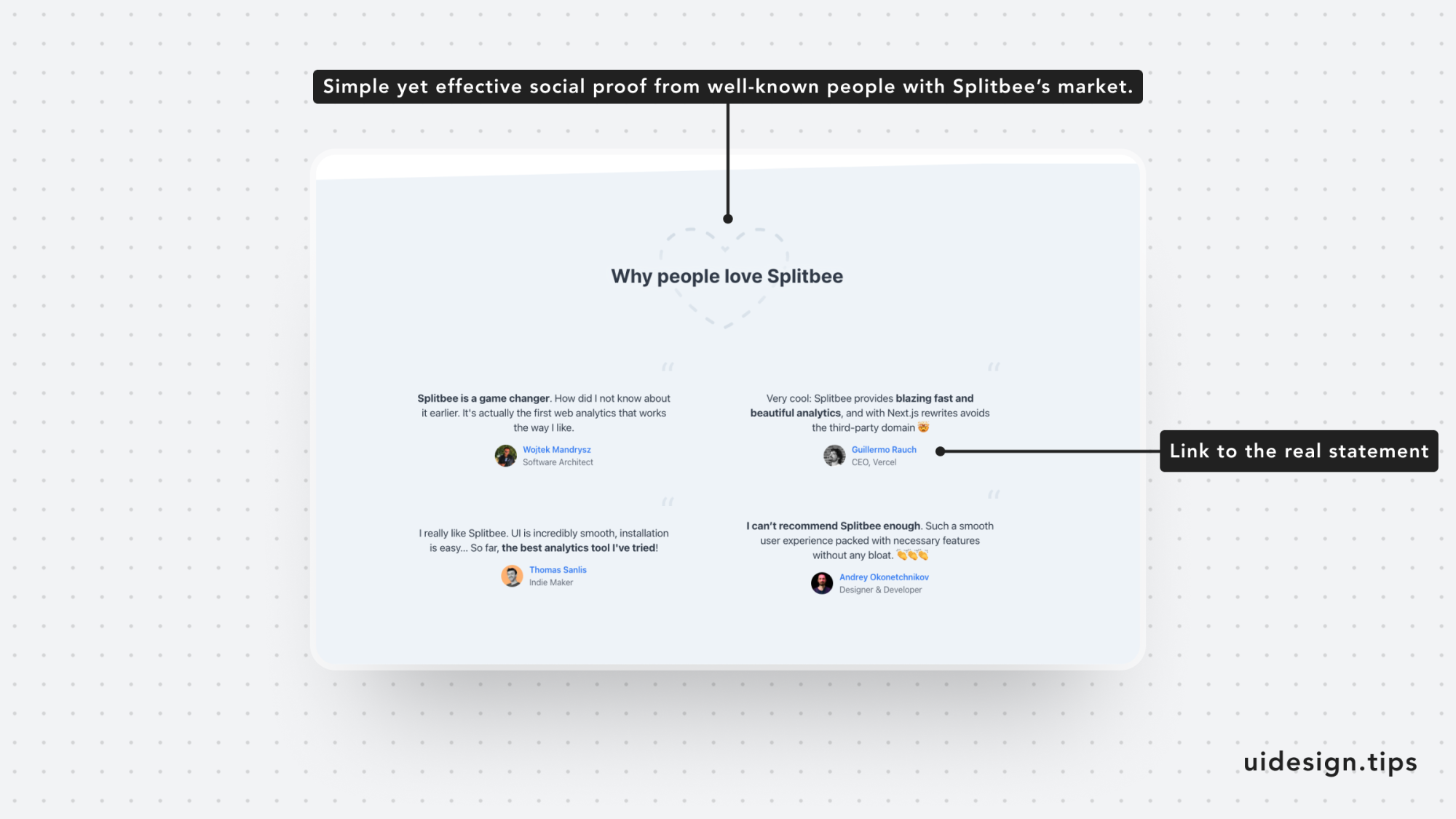 A UI and UX teardown to showcase all the design hacks behind Splitbee landing page and how they ...